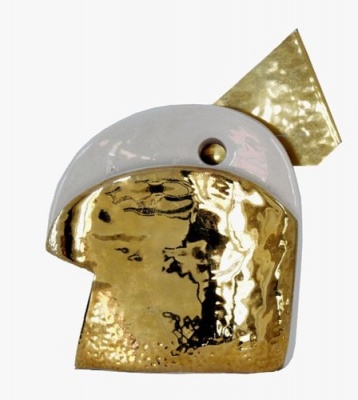 robert baca croatia head i porcelain and gold h 15